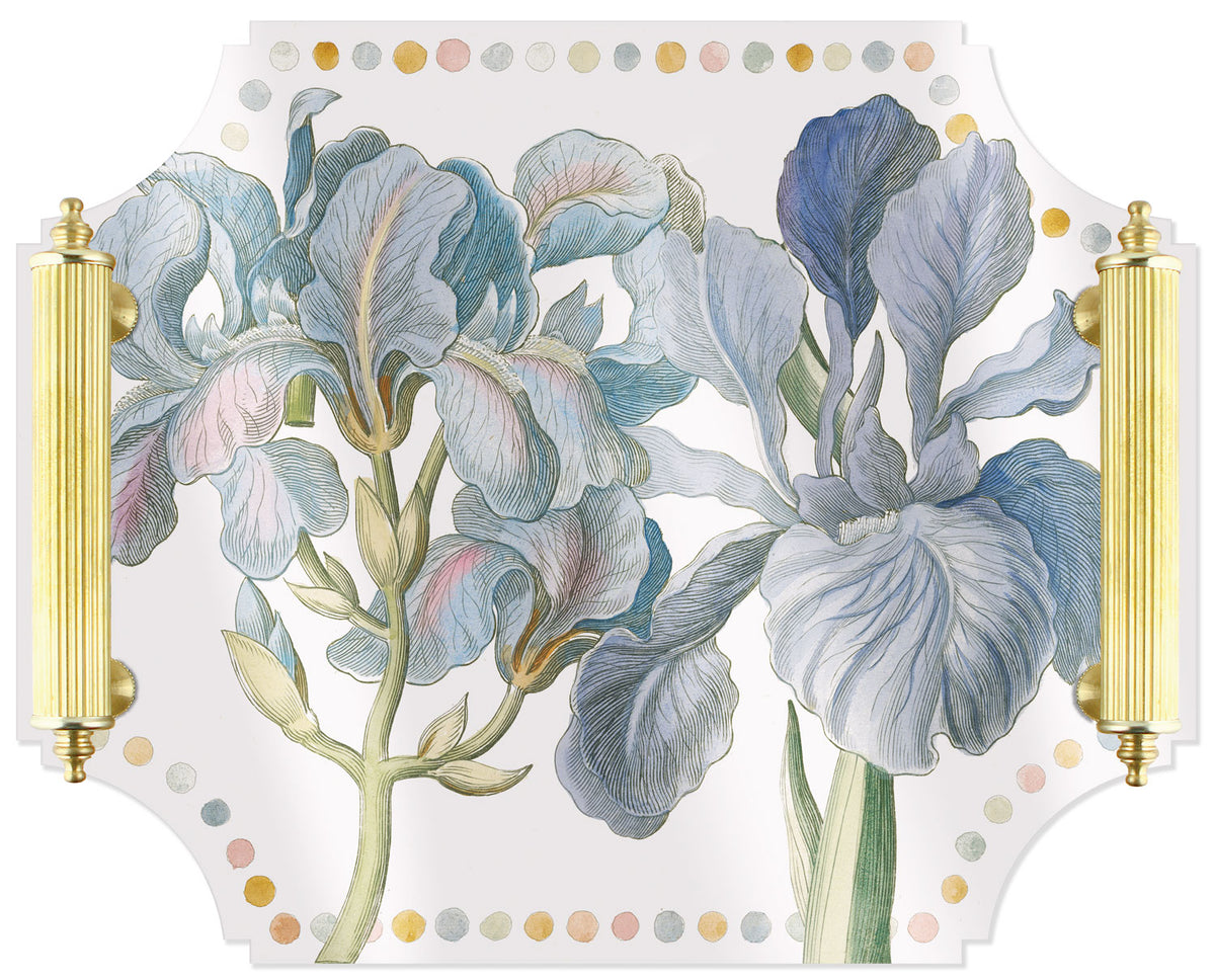 Acrylic Tray - Iris with Brass Handles – Reprotique